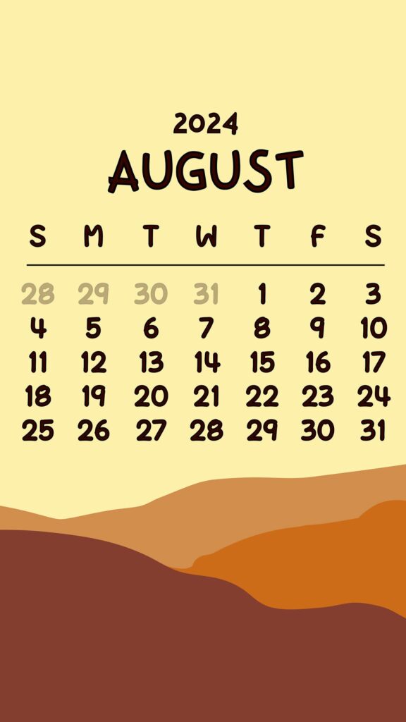 August Calendar 2024 Wallpaper - KoLPaPer - Awesome Free HD Wallpapers